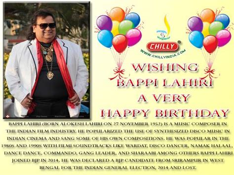 Happy Birthday Bappi Aparesh Lahiri Born 27 November 1952 15