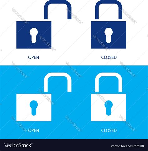 Padlocks Set Royalty Free Vector Image Vectorstock