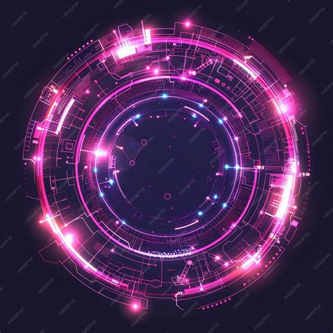 Virtual Assistant Technology Circle Vector Graphic Premium Ai