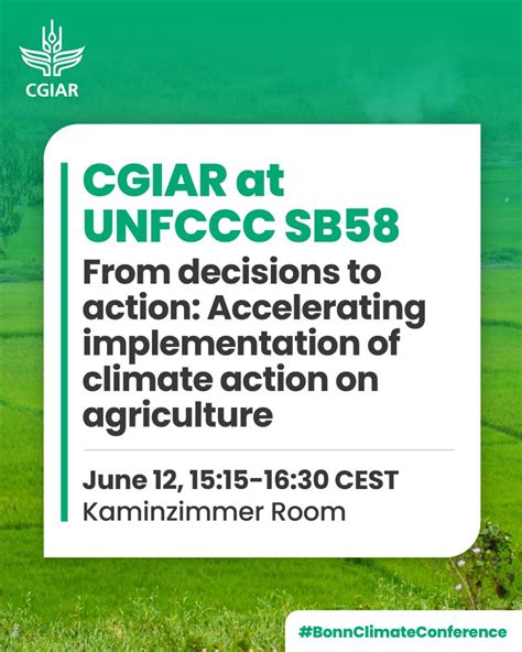 Cgiar On Linkedin Climateaction Bonnclimateconference Onecgiar Cop27 Cop28 Sb58