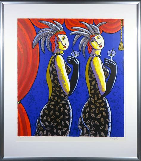 Jacques Tange Zeefdruk Cocktail Dressed Ingelijst Groot Verkocht Kunstveiling Nl