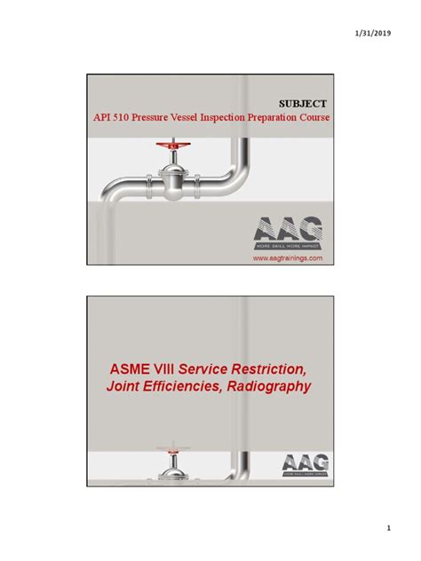Asme Viii 2 Service Restrictions Joint Efficiencies Radiography Pdf