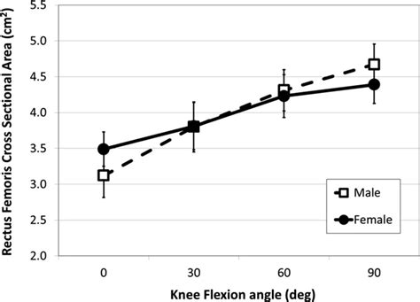 Sex Differences In Rectus Femoris Morphology Across Different Knee