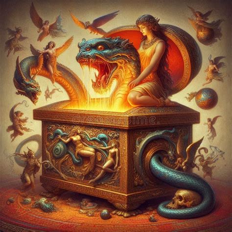 Pandora S Box Greek Mythologygenerative Ai Stock Illustration