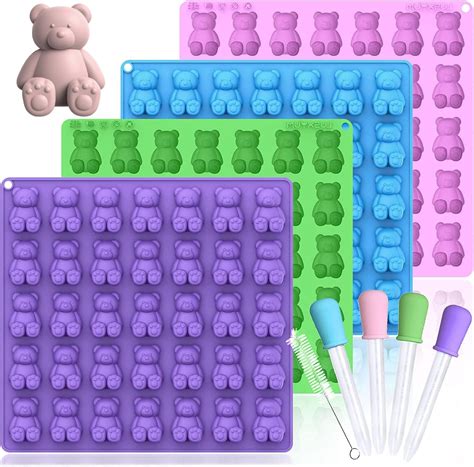 Lushyum Large Gummy Bear Molds 5 Ml Bpa Free Silicone