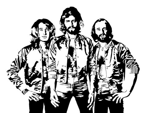 The Bee Gees Art Print Original Illustration Of The Disco Etsy