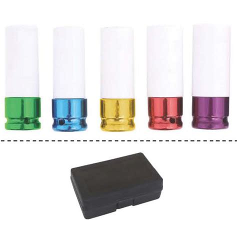 5pcs 12 Drive Impact Socket Set For Auto Repair Extended Air Cannon