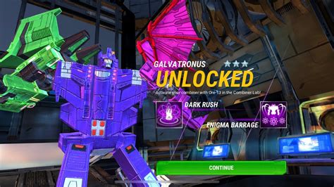 Transformers Earth Wars Unlocking Galvatronus Youtube