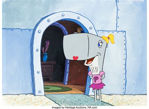 Spongebob Squarepants Hooky Pearl Production Cel With Pizza Lotid
