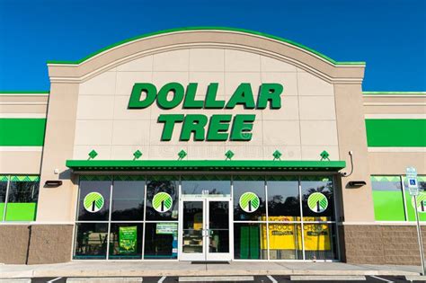 A Brightly Lit Dollar Tree Store Front Exterior Logo Sign Apex Nc