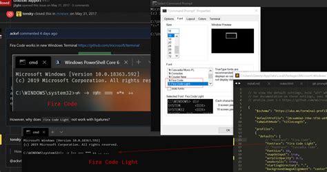 Ligatures Not Working With Fira Code Light In Console · Issue 941 · Tonskyfiracode · Github