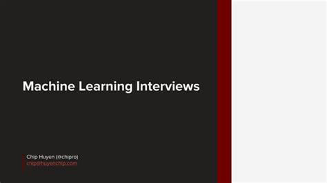 Machine Learning Interviews Lessons From Both Sides Fsdlpptx