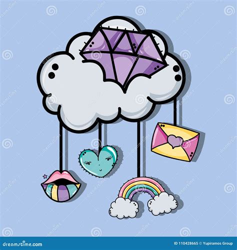 Fashion Cute Patch With Embroidery Design Stock Vector Illustration