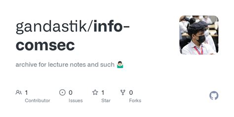 Github Gandastikinfo Comsec Archive For Lecture Notes And Such 🤷🏻‍♂️