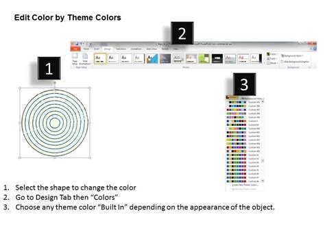 Business Ppt Diagram D Multilayer Concentric Circle Diagram Powerpoint Template