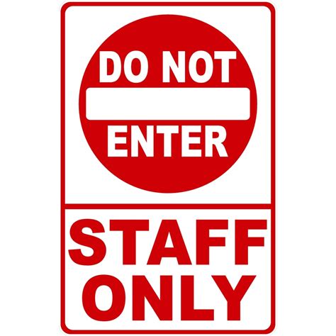 Do Not Enter Staff Only Laminated Signage A4 Shopee Philippines