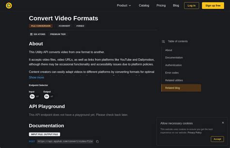convert video formats api apislist