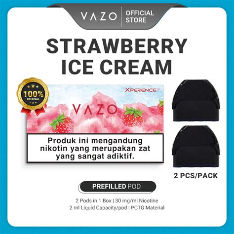 Jual Vazo Zippo Vape Pod Strawberry Ice Cream2 Pods Shopee Indonesia