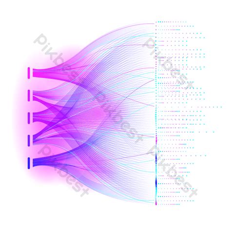 The Visualization Matrix Of Big Data Concept Statistical Analysis Of Light Effect Technology Png