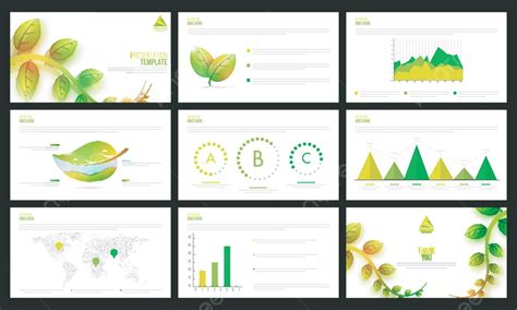 Ecological Presentation Templates Set Data Analysis Conservation Website Vector Data Analysis