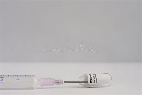 Ampoule Of Injectable Solution Morphine Morphine Is Strong Painkiller