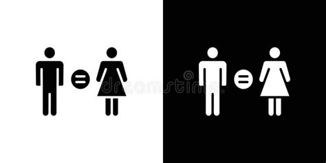 Conjunto De Símbolos De Igualdad De Género Ilustración Del Vector