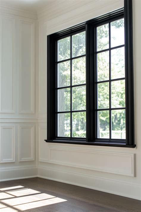 13 Chic Ideas For White Walls With Black Trim Black Windows Black