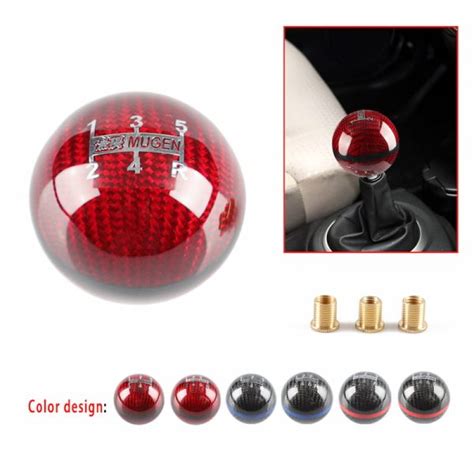 Universal 56 Speed Mugen Carbon Fiber Shift Knob Coolshiftknobs