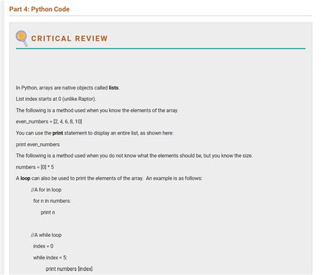 Solved In Python Arrays Are Native Objects Called Lists