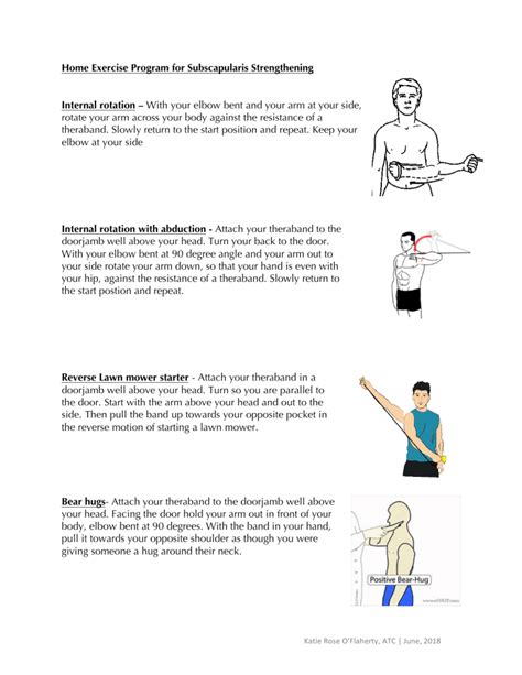 Subscapularis Strengthening Exercise Program