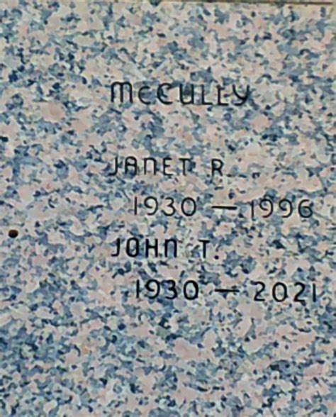 Janet R Mccully 1930 1996 Find A Grave Memorial