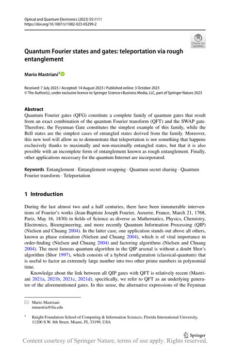 Quantum Fourier States And Gates Teleportation Via Rough Entanglement