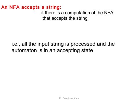 nfa or non deterministic finite automata ppt