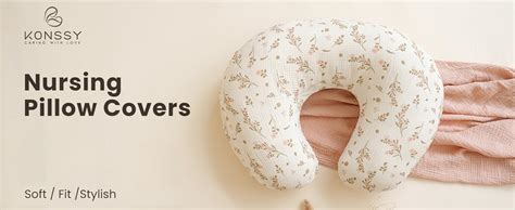 Konssy Muslin Nursing Pillow Covers Soft And Cute Nursing