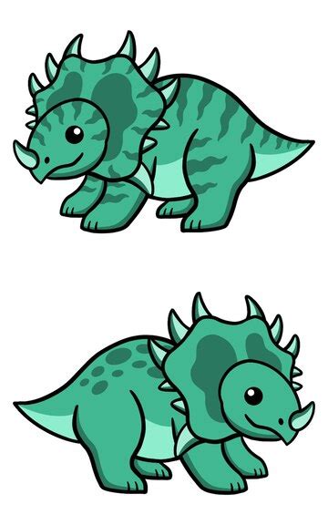 Styracosaurus Dinosaur Vector Illustration Premium Vector