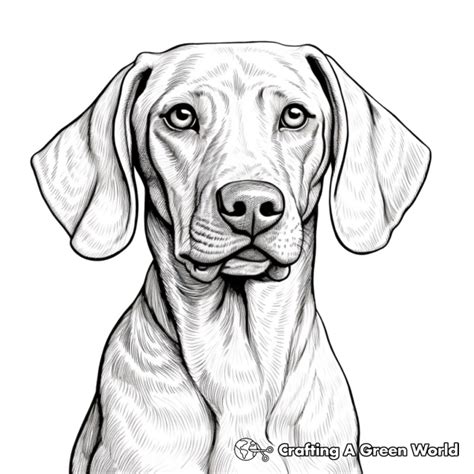 Weimaraner Coloring Pages Free And Printable