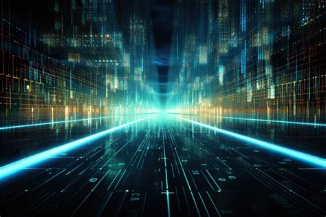 Premium Photo A Rendering Of A Technology Data Binary Code Network