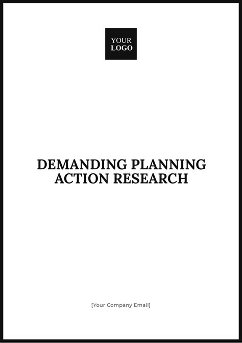 Free Demand Planning Action Research Template To Edit Online