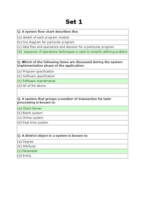 System Analysis And Design Mcqs Pdf Software Engineering Software