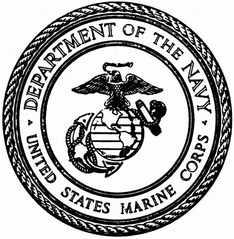 Marine Corps Emblem Coloring Page