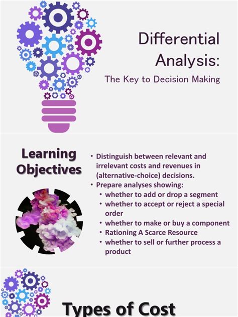 Differential Analysis The Key To Decision Making Pdf Cost Business Economics