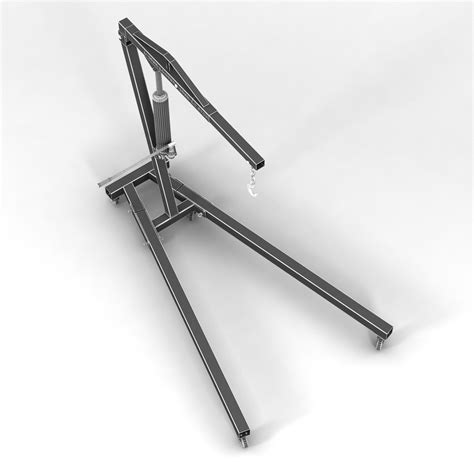 Hydraulic Engine Crane 3d Model