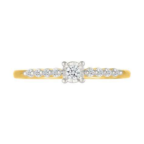 110 Ct Tw Diamond Nine Stone Stackable Ring In 10k Gold Zales