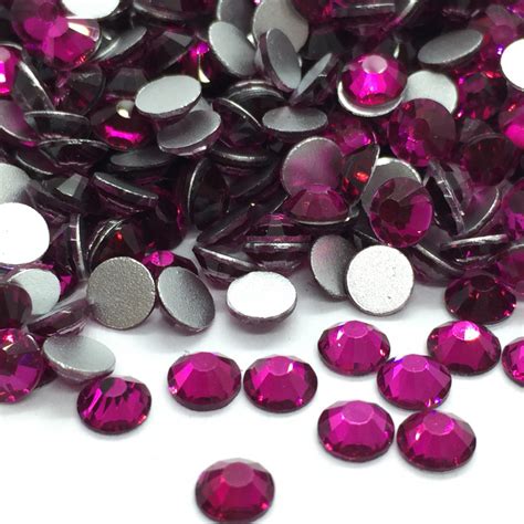 Strass à Facettes Qualité Préciosa En Verre à Coller Rose Fuchsia 5mm