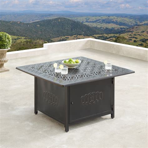 Aluminum 42in Fire Table Set With Four Swivel Rockers Accessories Artofit