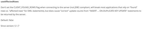 Mysql Connector For Java Update Return Matched Rows Csdn博客