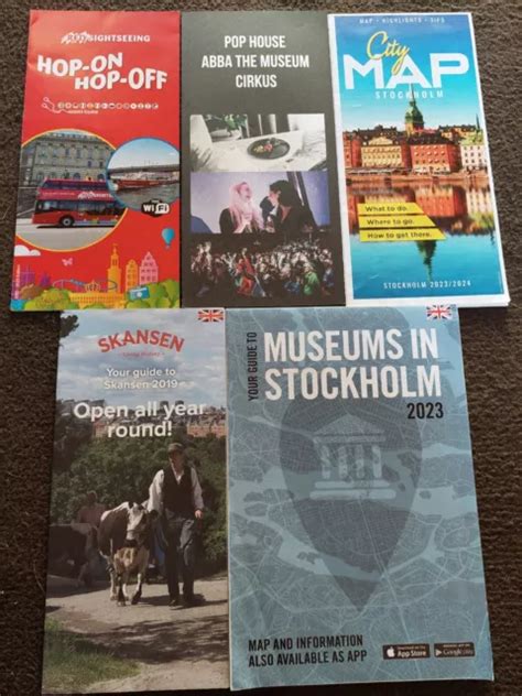 Schweden Stockholm Flyer Stadtplan Museen Skansen Abba Museum