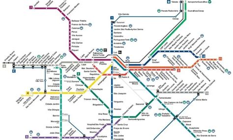 Mapa Das Linhas De Trem E Metrô é Atualizado Ferrovias Trens Mapa