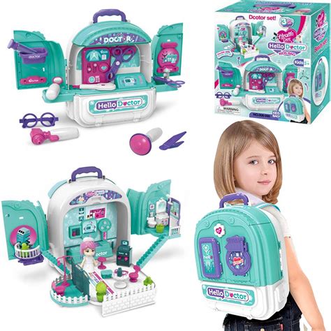 Domek Z Lalką W Plecaku Lekarz Doktor Szpital Do Zabawy Zestaw
