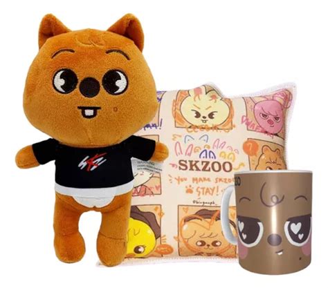 Han Quokka Skzoo Set Peluche Taza Cojín Cuotas Sin Interés